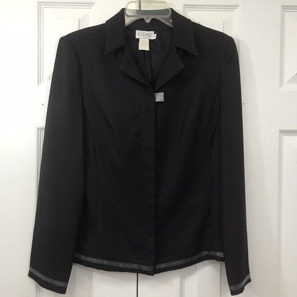 CDC | Jackets & Coats | Vintage 9s Form Fitting Zippered Black Snake ...